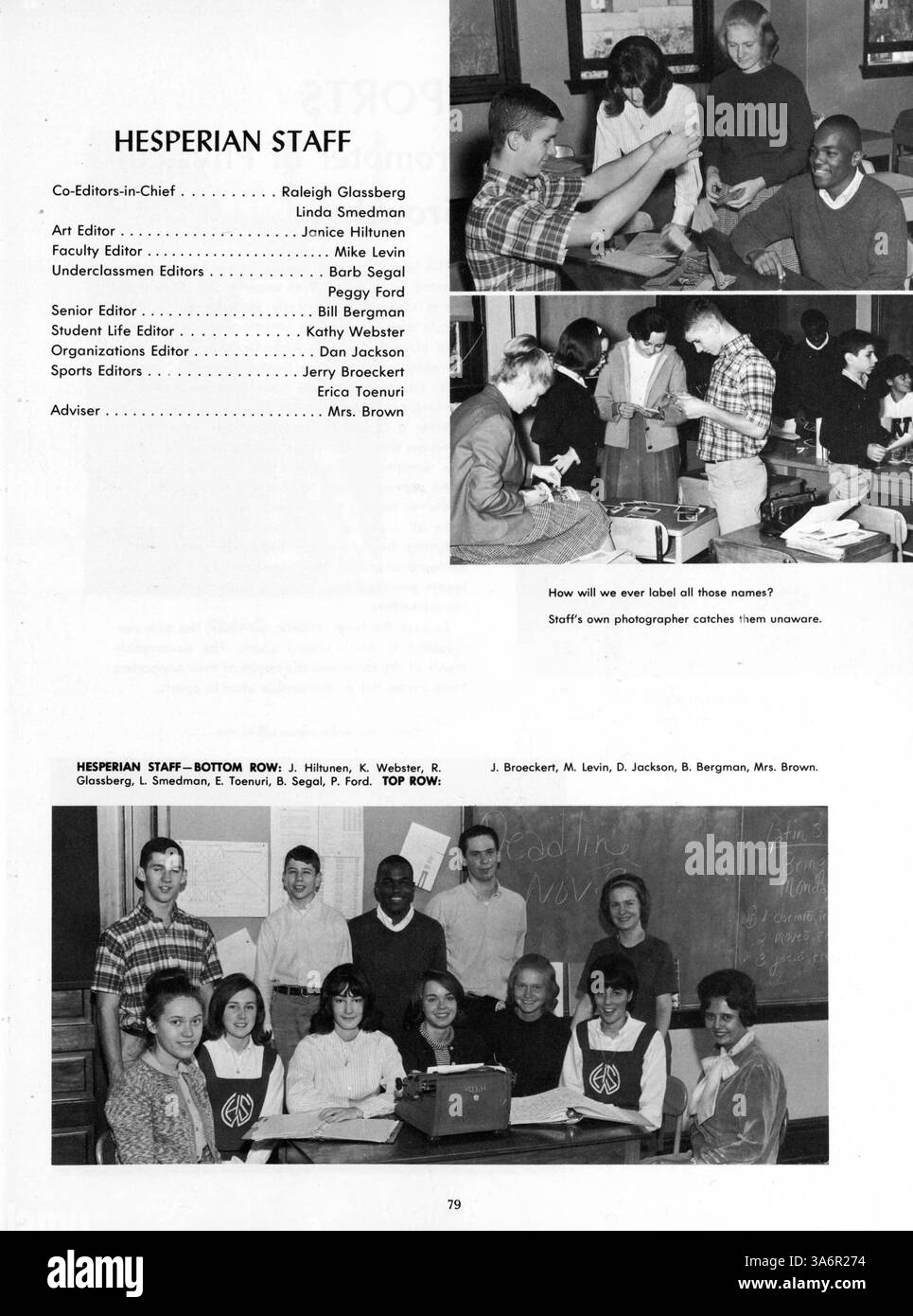 The west high school 1965 yearbook hi-res stock photography and images ...