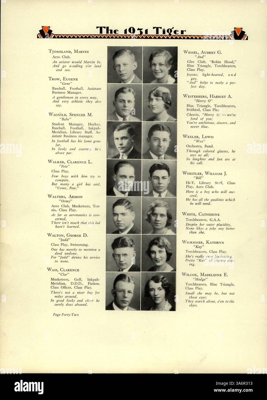 The 'Tiger 1931' yearbook from South High School chronicles the 1930 ...