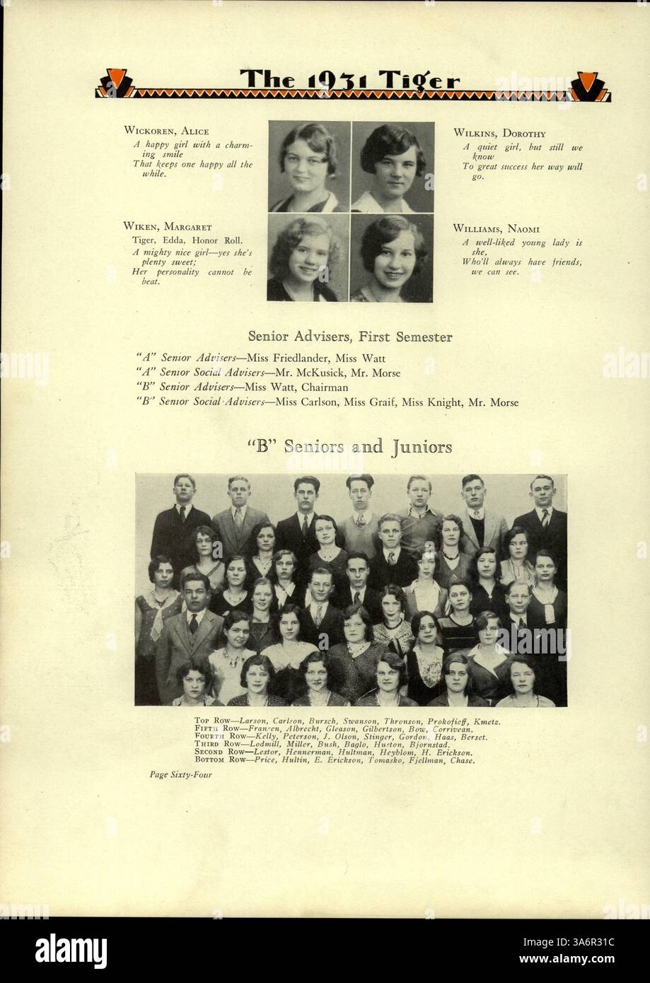 The 'Tiger 1931' yearbook from South High School reflects the 1930-1931 ...