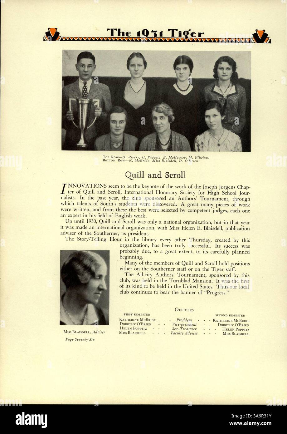 The 'Tiger 1931' yearbook captures the essence of South High School ...