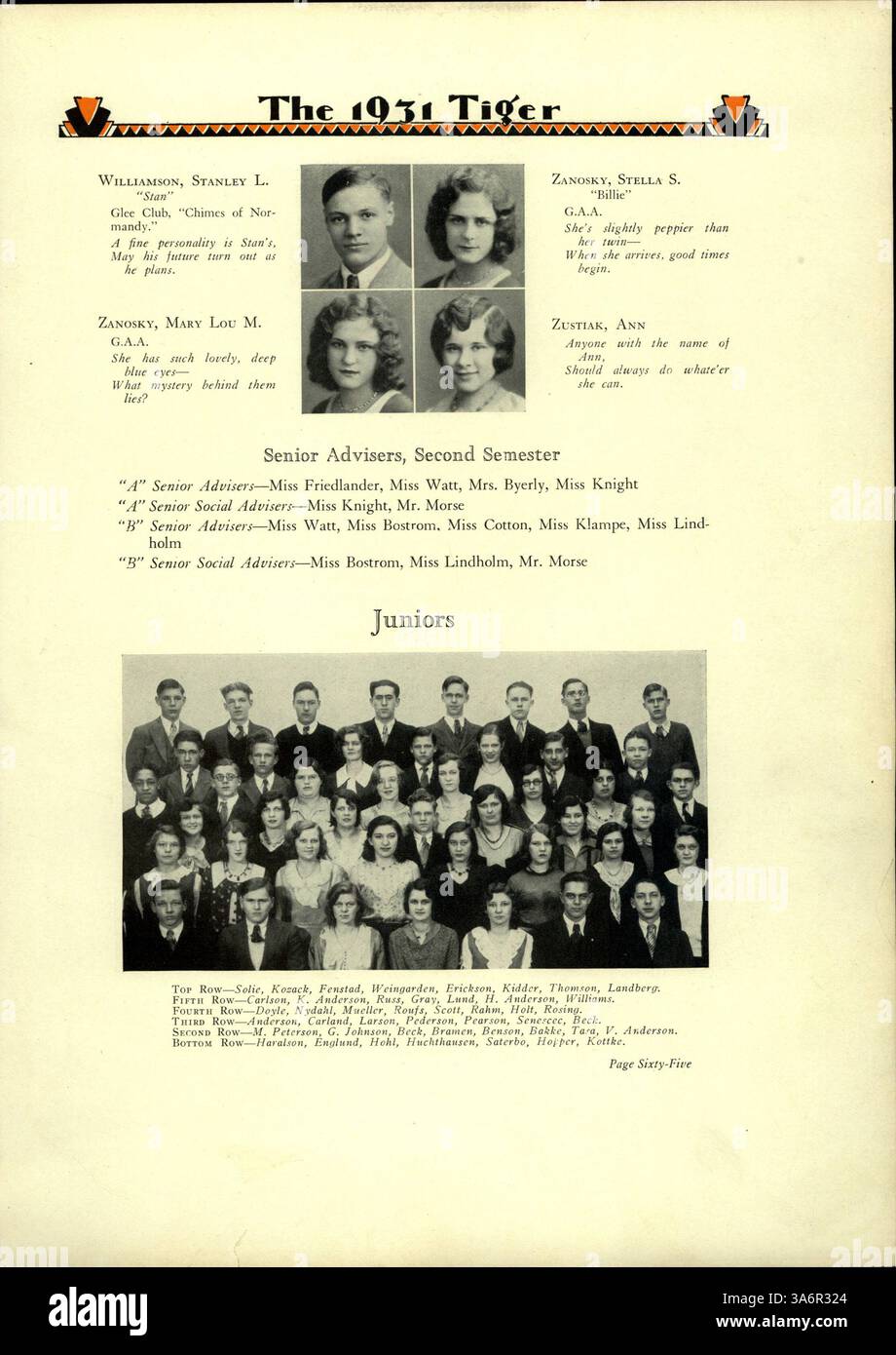 The 'Tiger 1931' yearbook from South High School reflects key moments ...