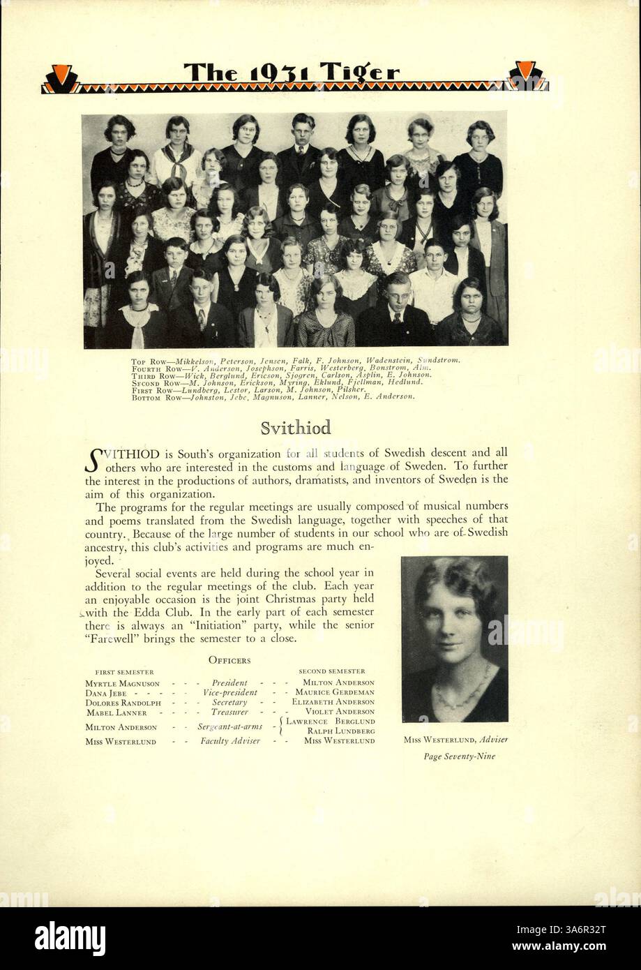 The 'Tiger 1931' yearbook from South High School features student ...