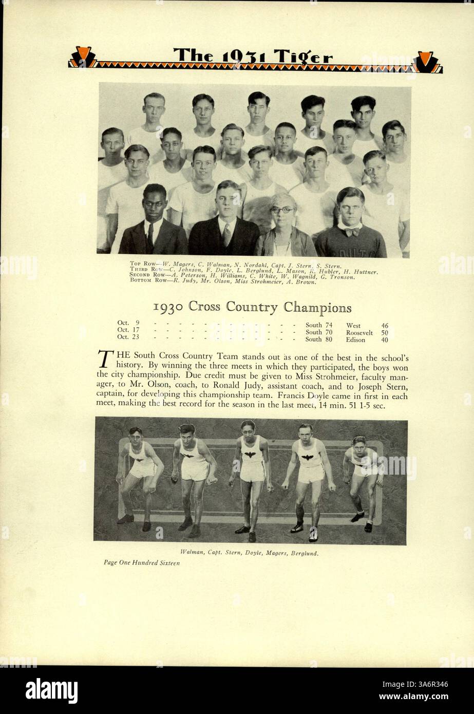 The 1931 'Tiger' yearbook from South High School captures key moments from the 1930-1931 school ...
