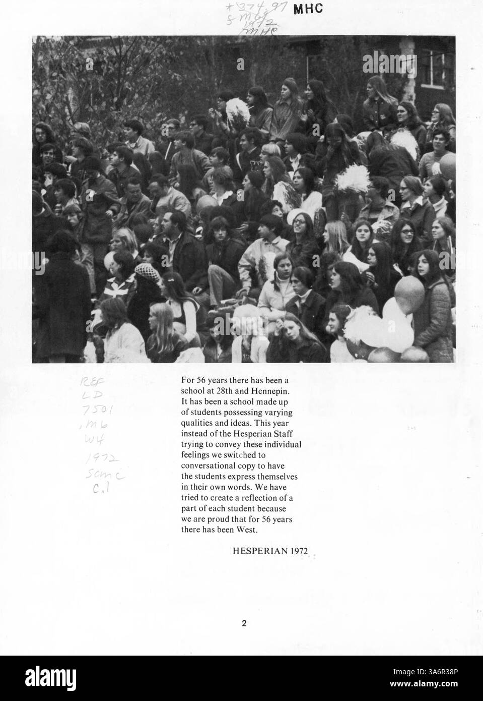 In the 1972 'Hesperian' yearbook, West High records the events and ...