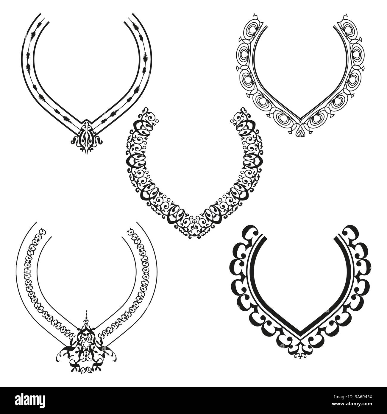 Decorative frames design. Ornamental borders collection. Elegant ...