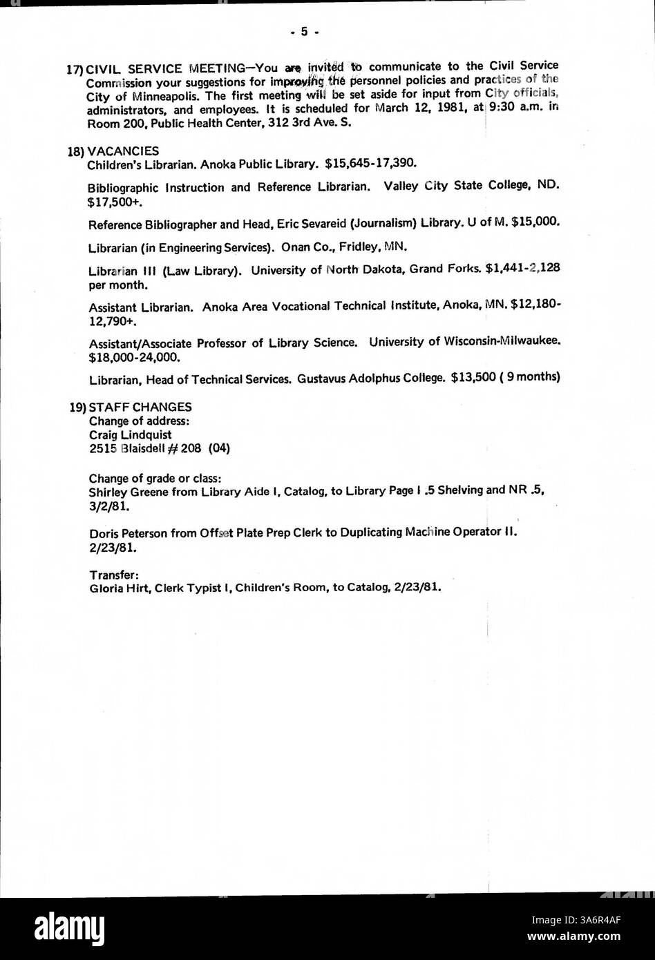 This 1981 issue of the Minneapolis Public Library Official Bulletin ...