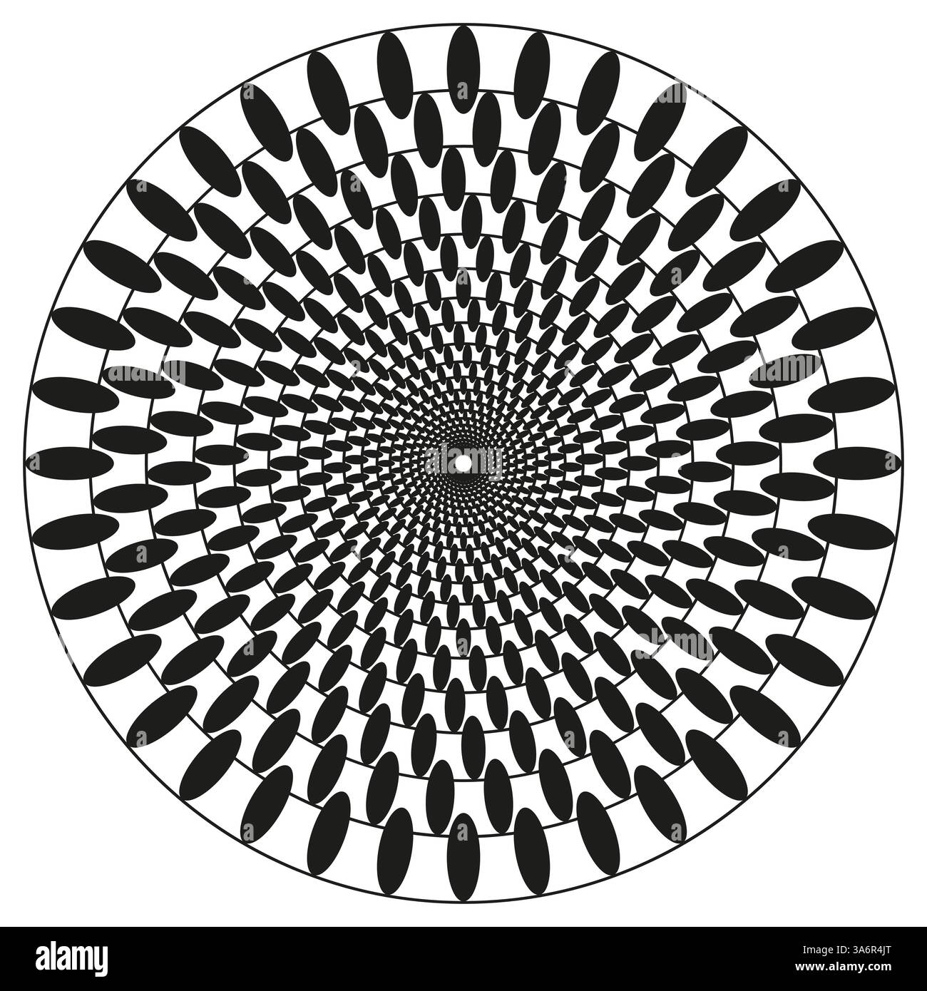 Concentric checkered rings. Bold black background. Repetitive diamond ...