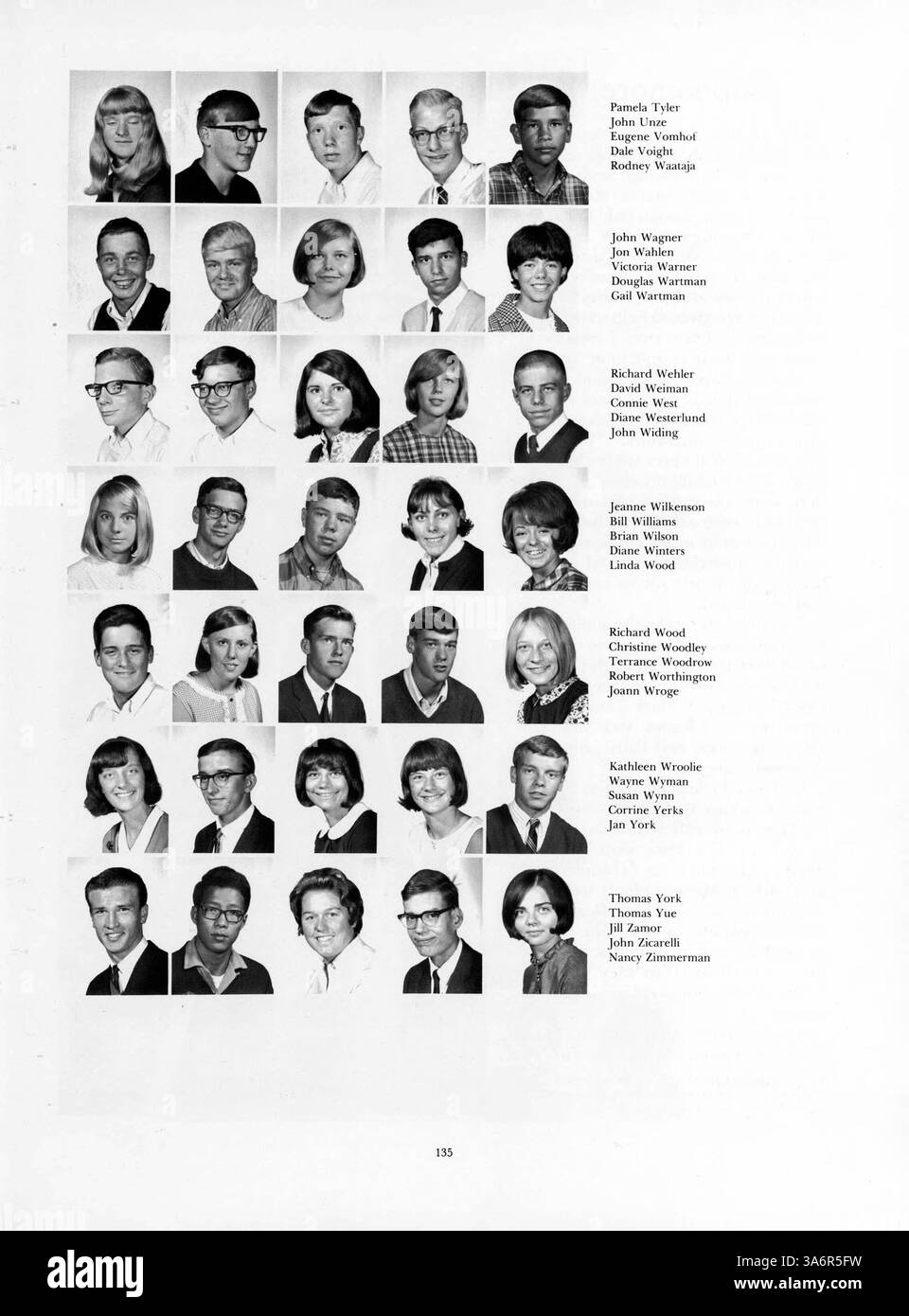 Captures important moments from the 1965 1966 school year hi-res stock ...