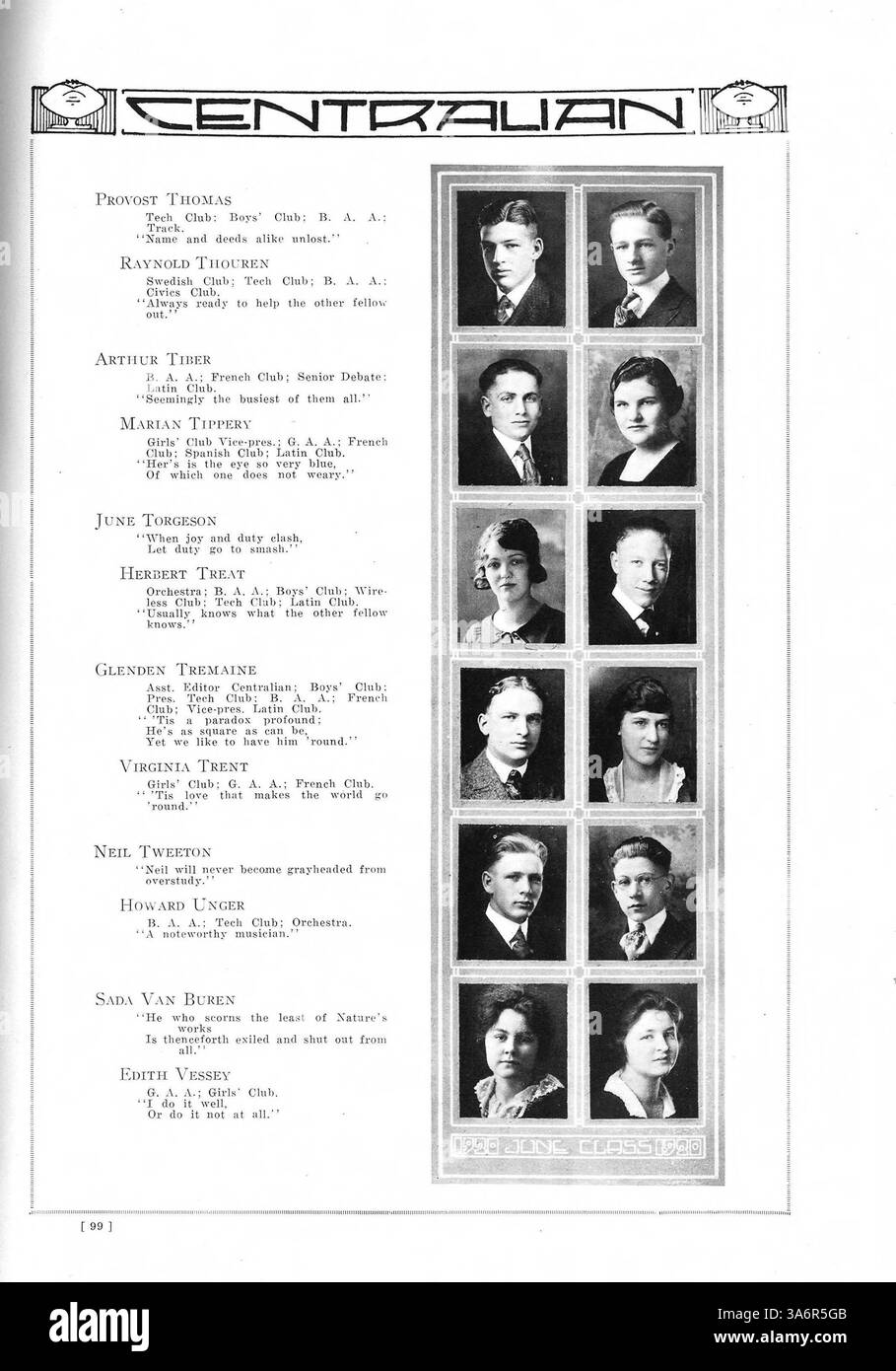 This Centralian yearbook from 1920 documents the students, teachers ...