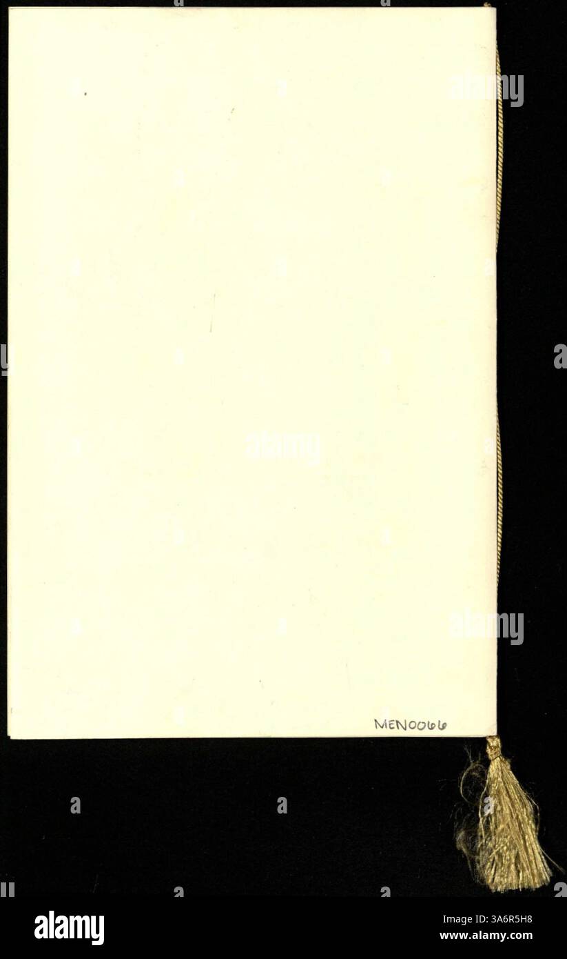 A bi-fold cardstock menu and program from a dinner honoring King Carl ...