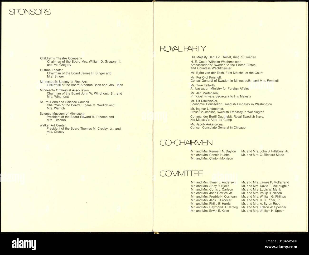 This menu was created for a dinner honoring King Carl XVI Gustaf of ...