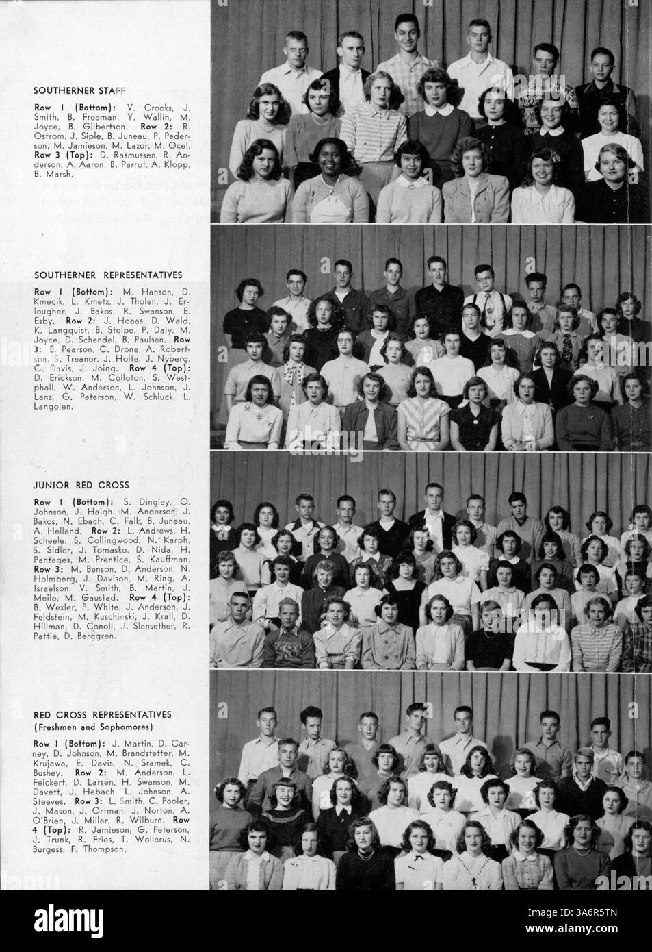 The 1949 tiger yearbook from south high school captures student hi-res stock photography and ...