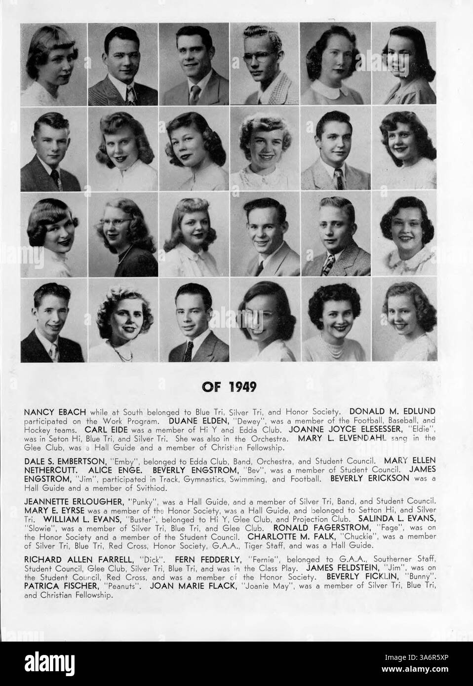 Yearbook from south high school documents the 1948 1949 school year hi-res stock photography and ...