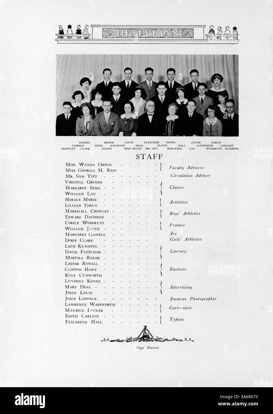The 1924 edition of the 'Hesperian' Yearbook documents the significant ...