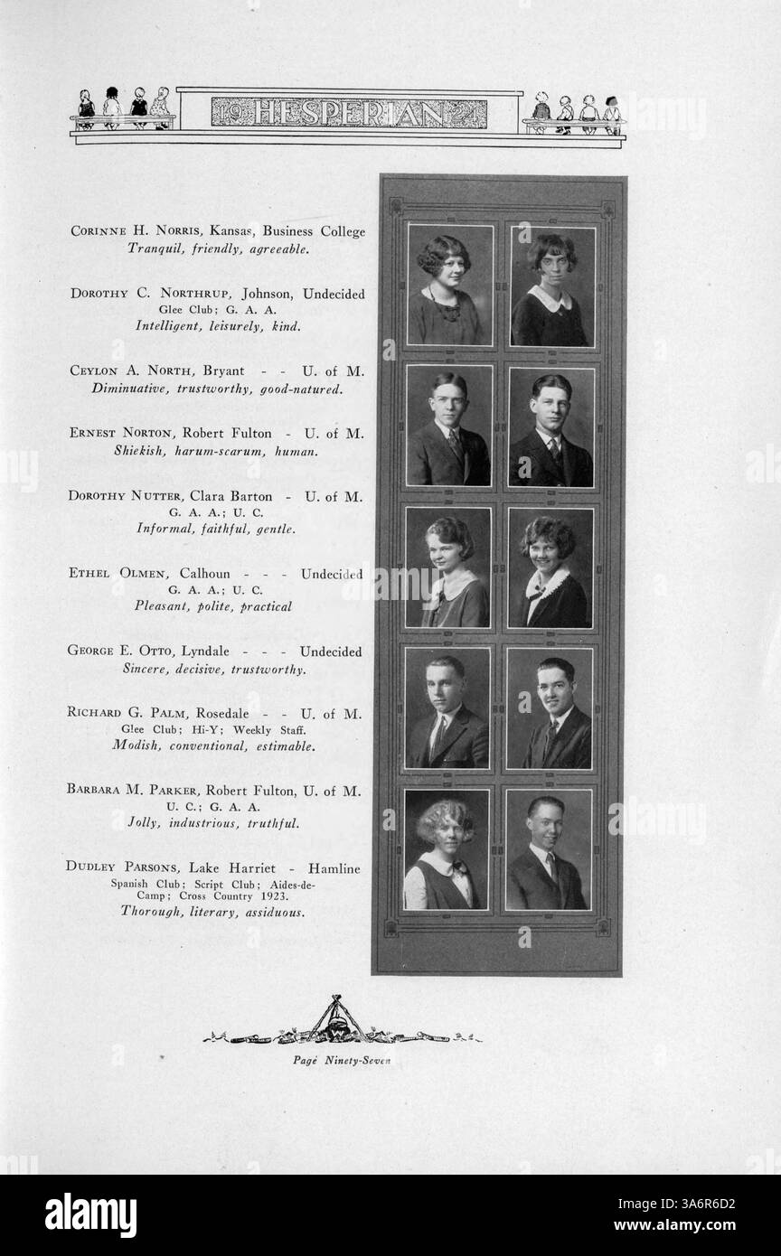 The 1924 'Hesperian' yearbook from West High School highlights the ...