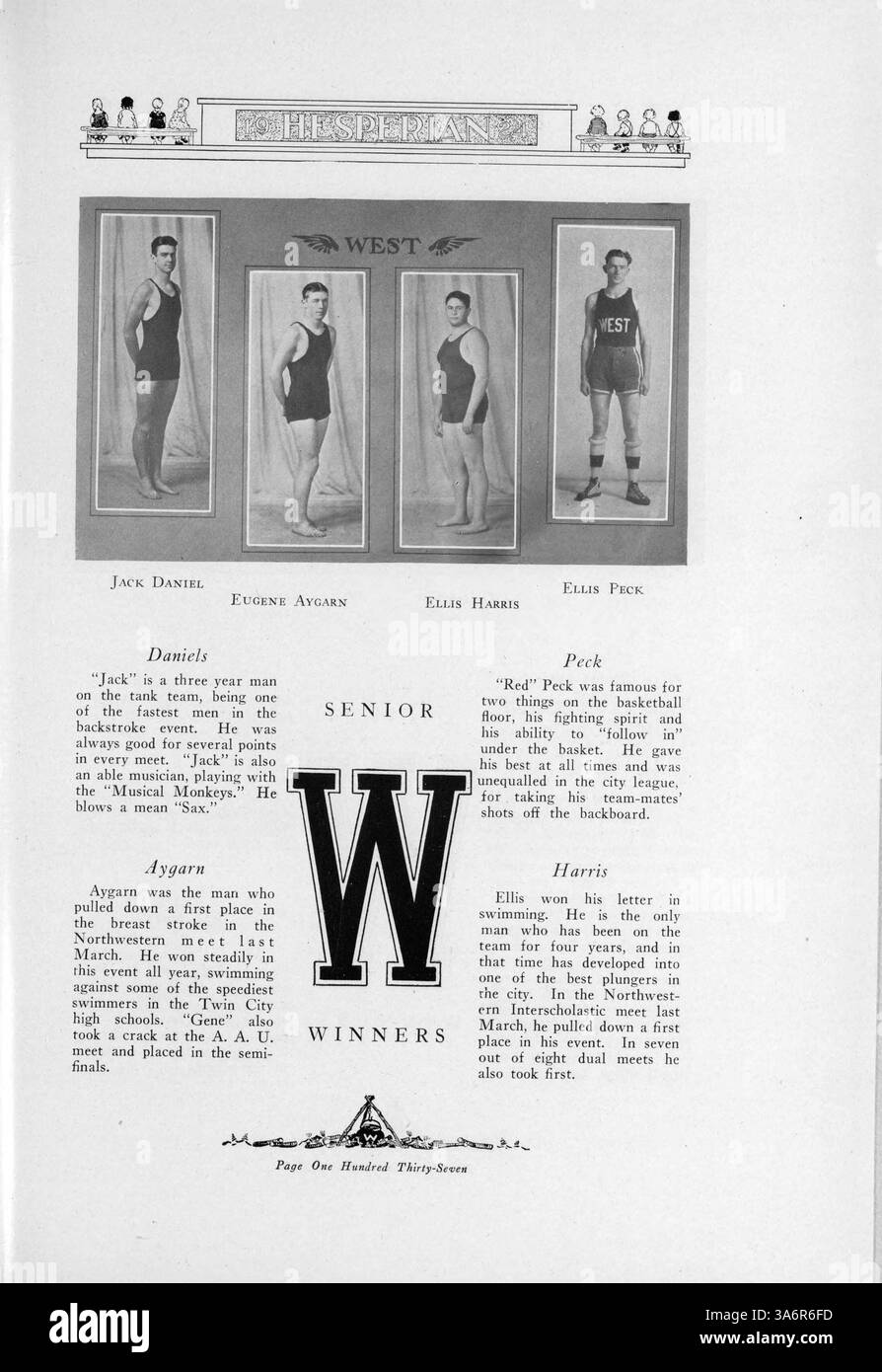 The 1924 'Hesperian' yearbook from West High School documents the students, faculty, clubs ...