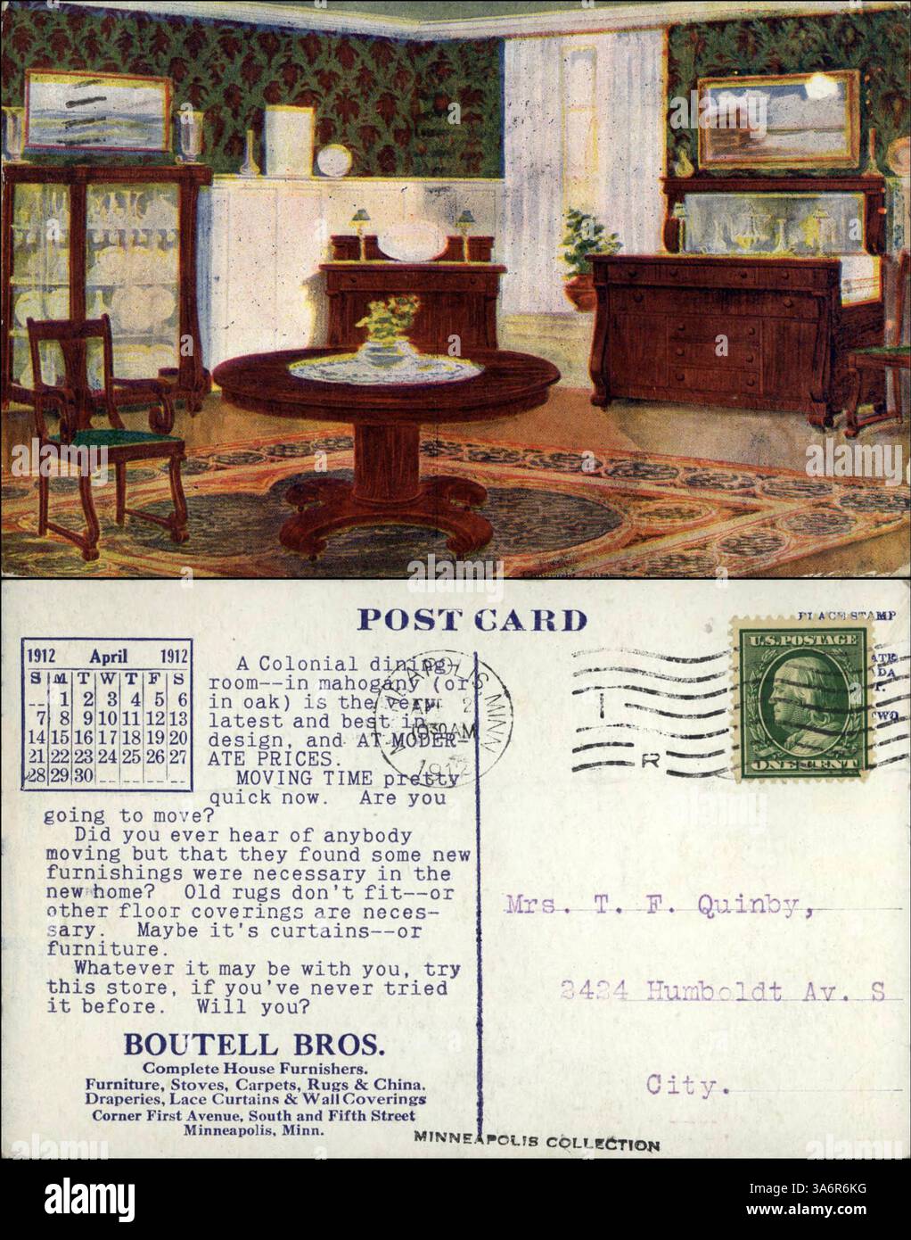 This early 20th century advertisement for boutell bros dining r hi-res ...