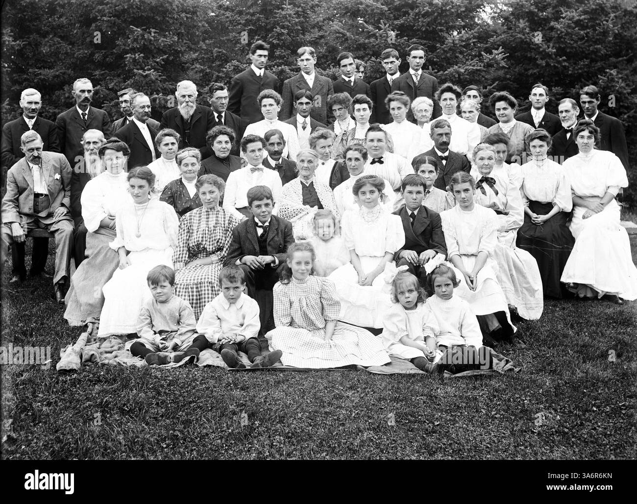 The Pond Family portrait taken at Agnes Pond's Bloomington home shows ...