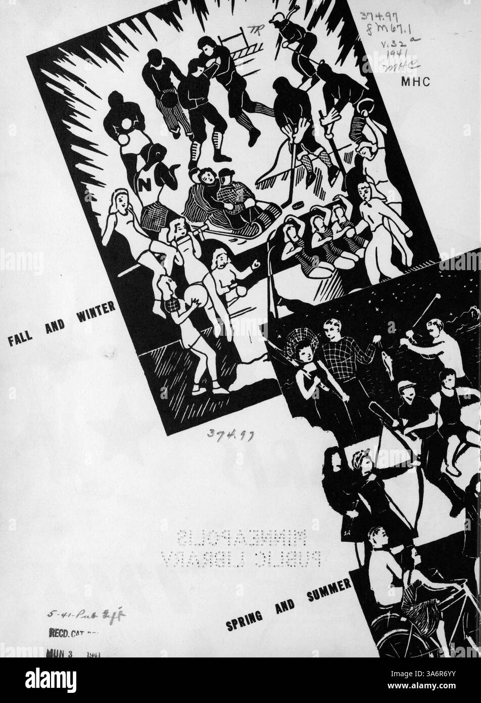 The 1941 'Polaris' yearbook from North High School features students ...