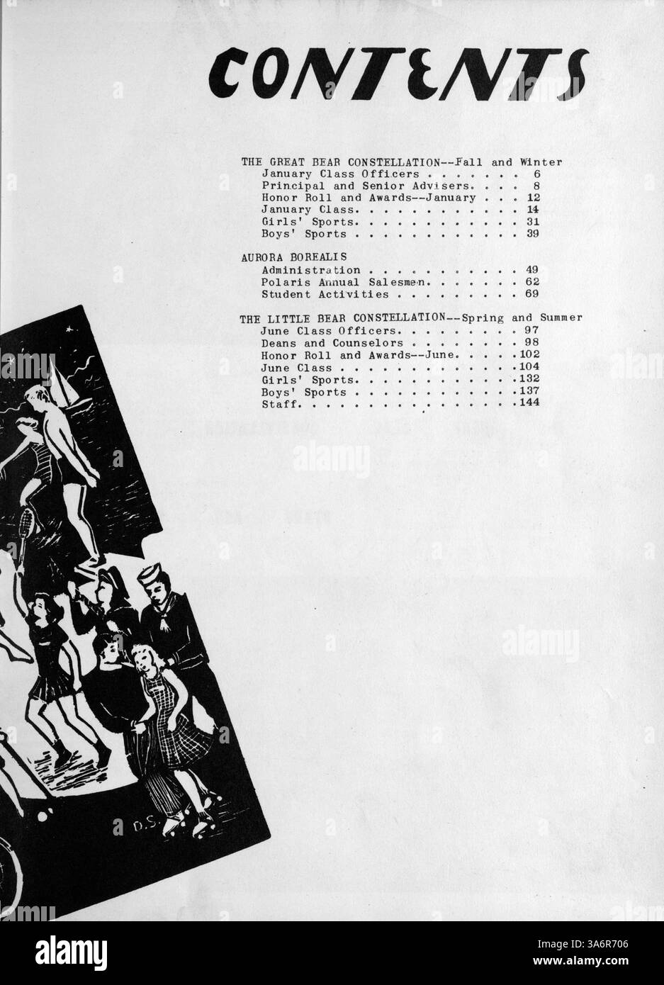 This 1941 'Polaris' yearbook from North High School documents student ...