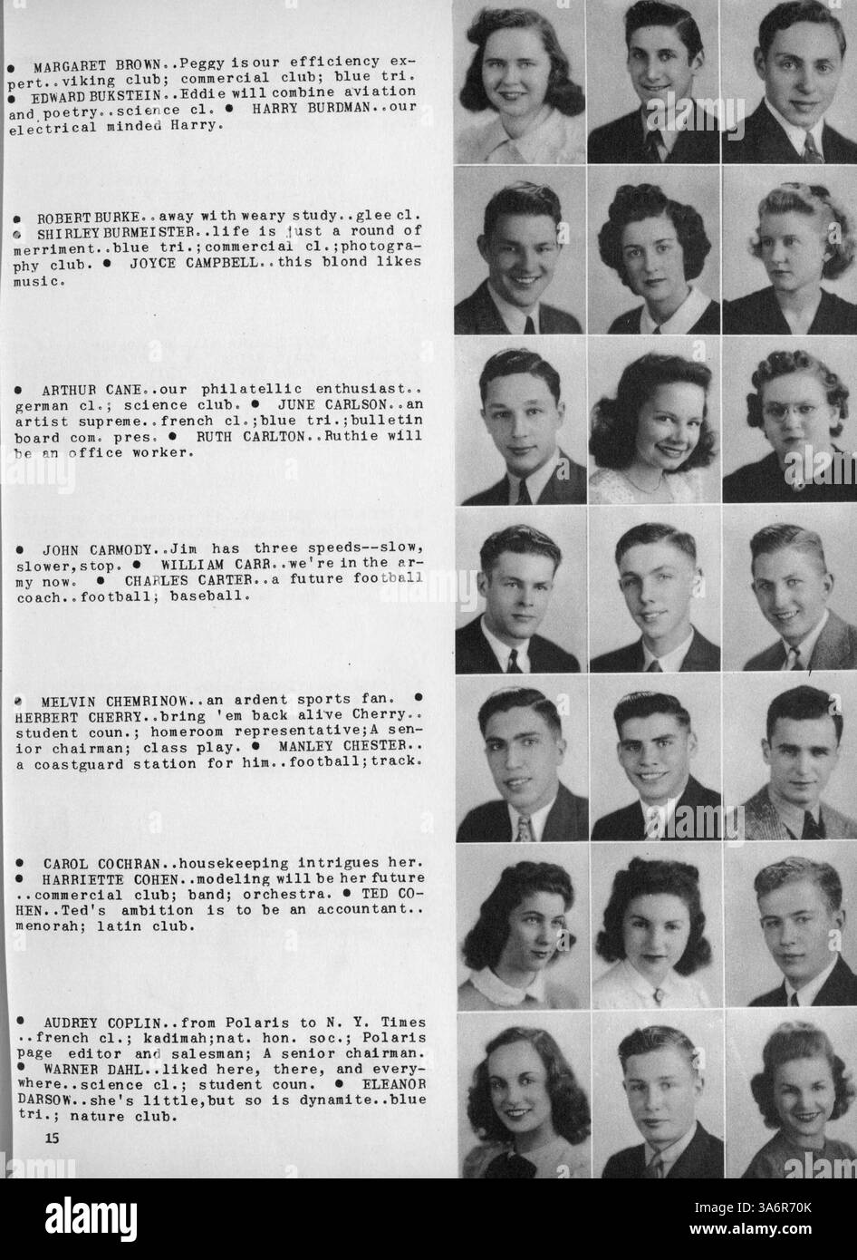 North High School's 1941 'Polaris' yearbook provides a snapshot of ...