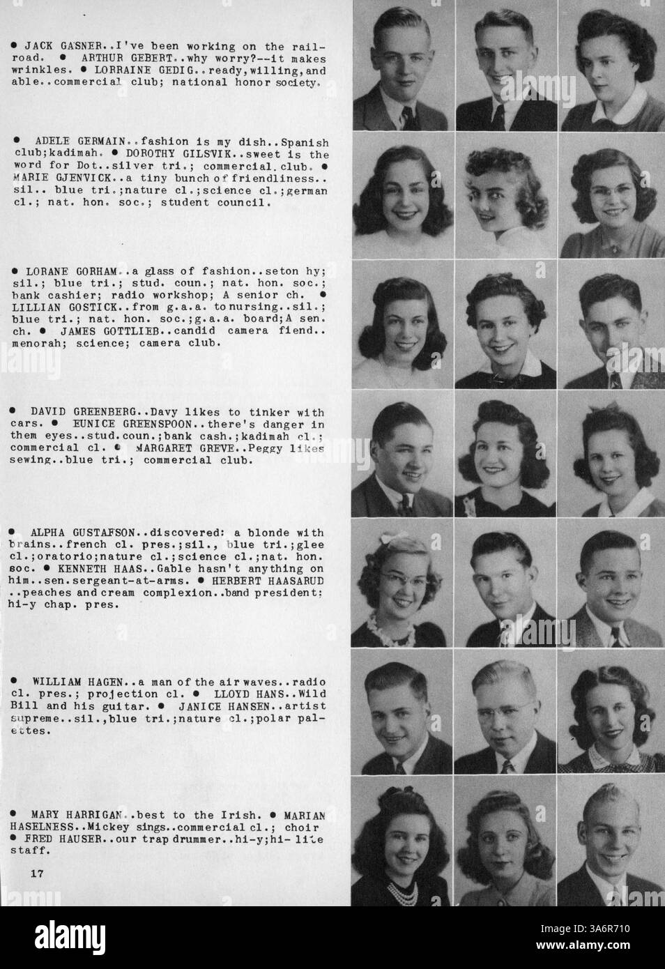This 1941 'Polaris' yearbook from North High School documents student ...