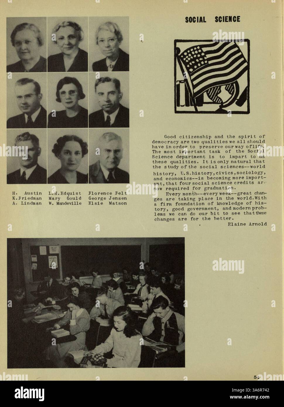 Yearbook from north high school 1941 highlights the student body hi-res ...