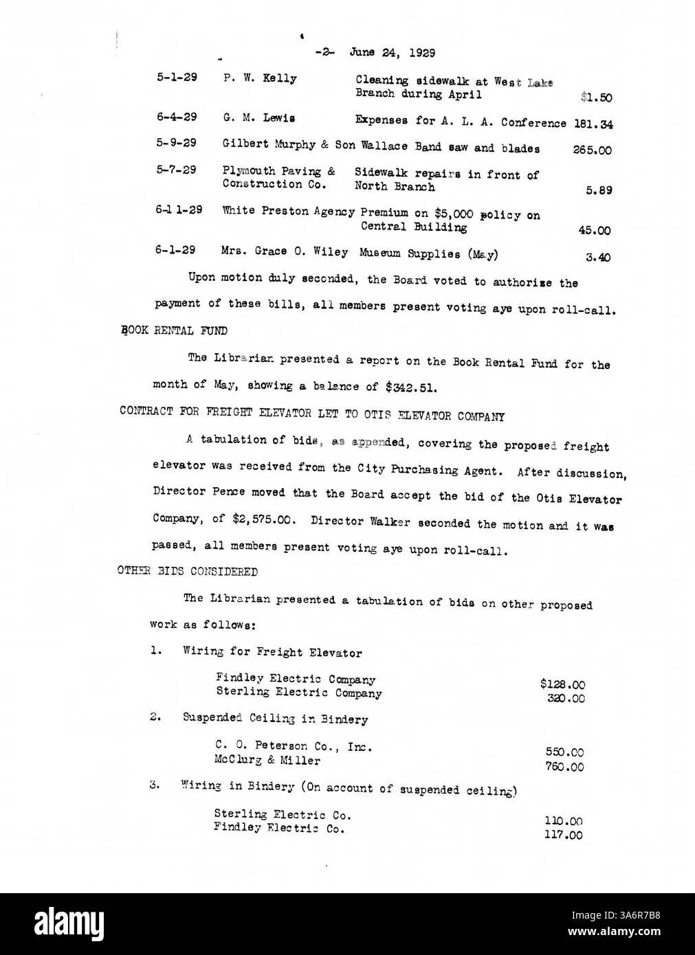 These minutes from the 1929 Minneapolis Public Library Board meeting ...
