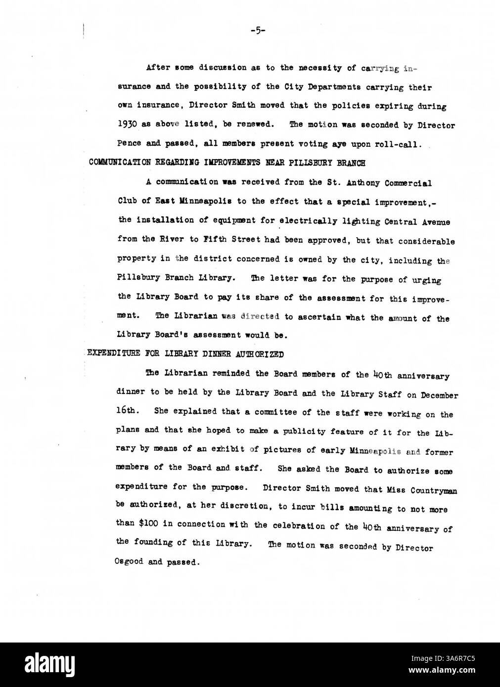 These 1929 minutes of the Minneapolis Public Library Board document ...