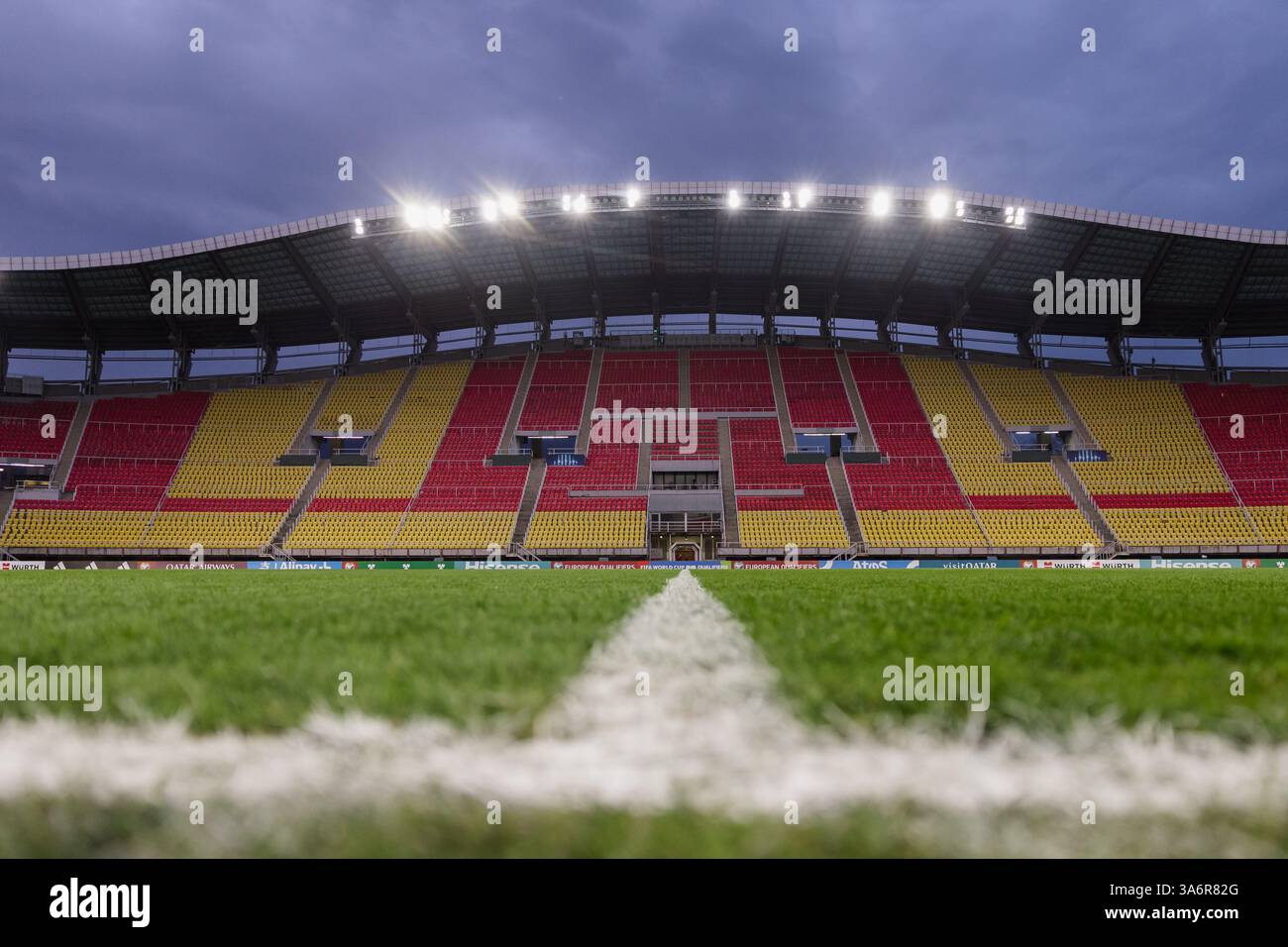 SKOPJE, NORTH, Macedonia. 25th Mar, 2025. General view during the 2026 FIFA World Cup qualifying ...