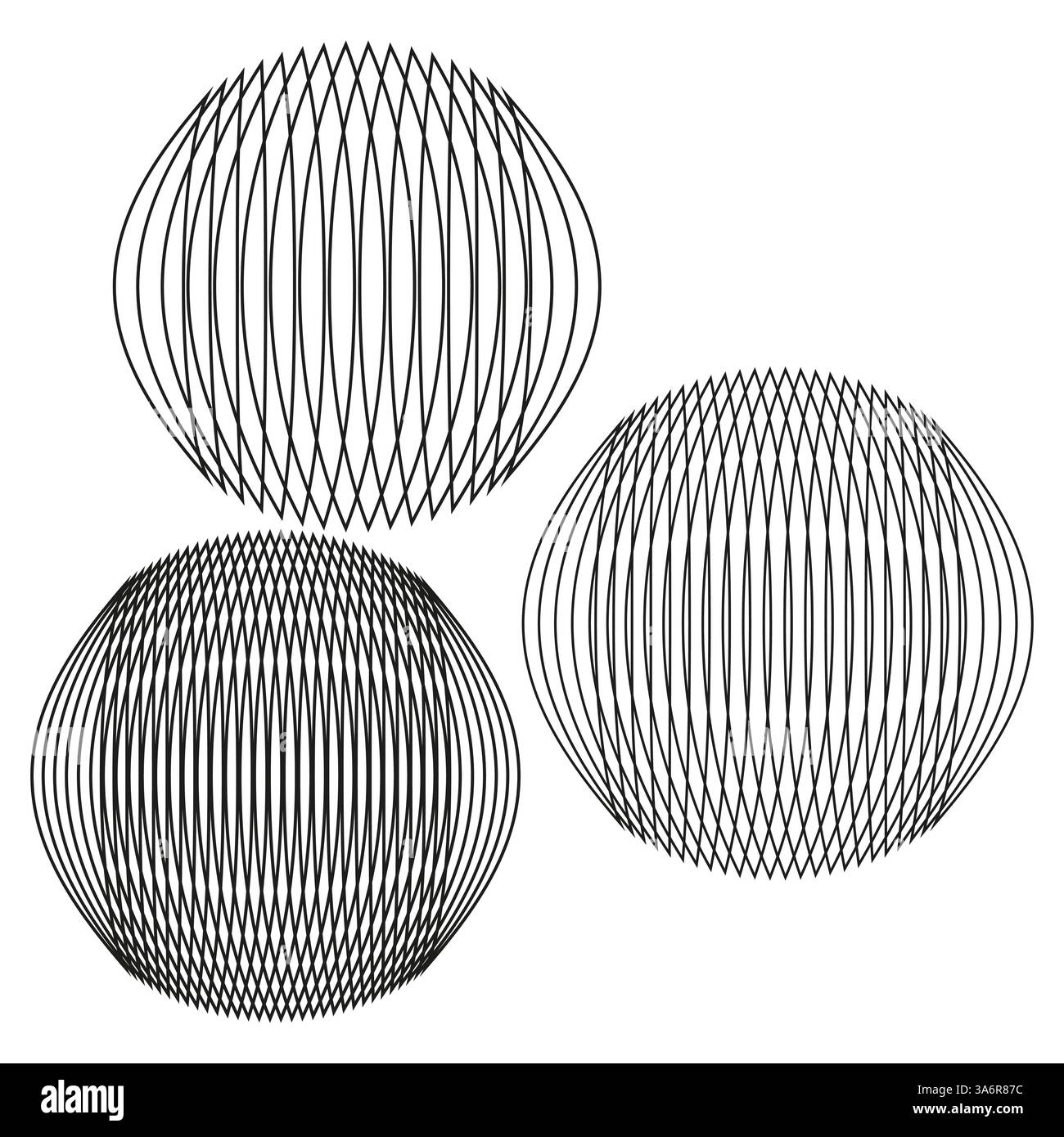 Abstract sphere shape. Geometric wire frame. Optical illusion vector ...