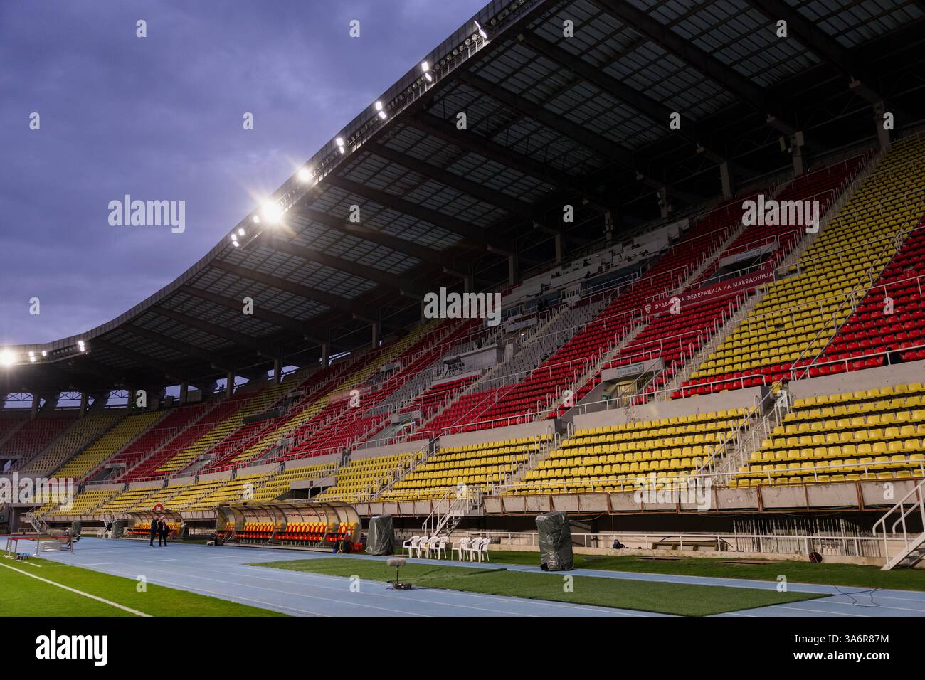 SKOPJE, NORTH, Macedonia. 25th Mar, 2025. General view during the 2026 ...