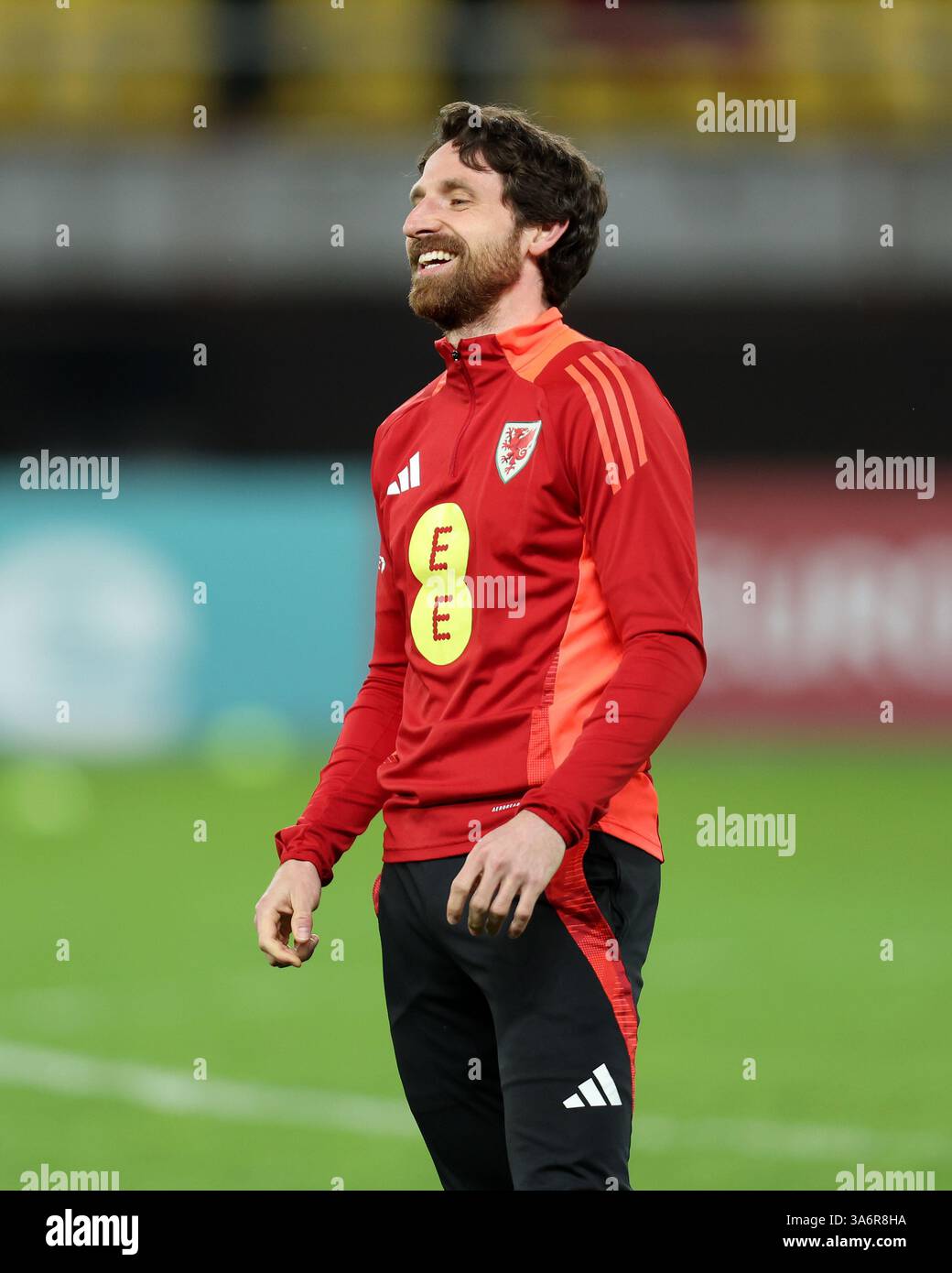 SKOPJE, NORTH, Macedonia. 25th Mar, 2025. Wales' Joe Allen during the ...