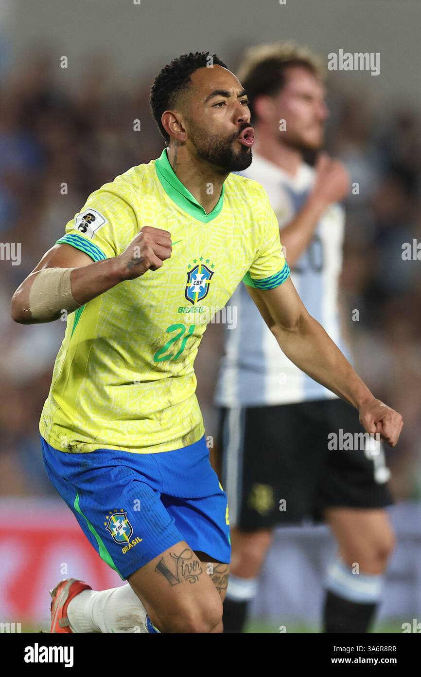 Buenos Aires, Argentina. 25th Mar, 2025. Brazil’s Matheus Cunha ...