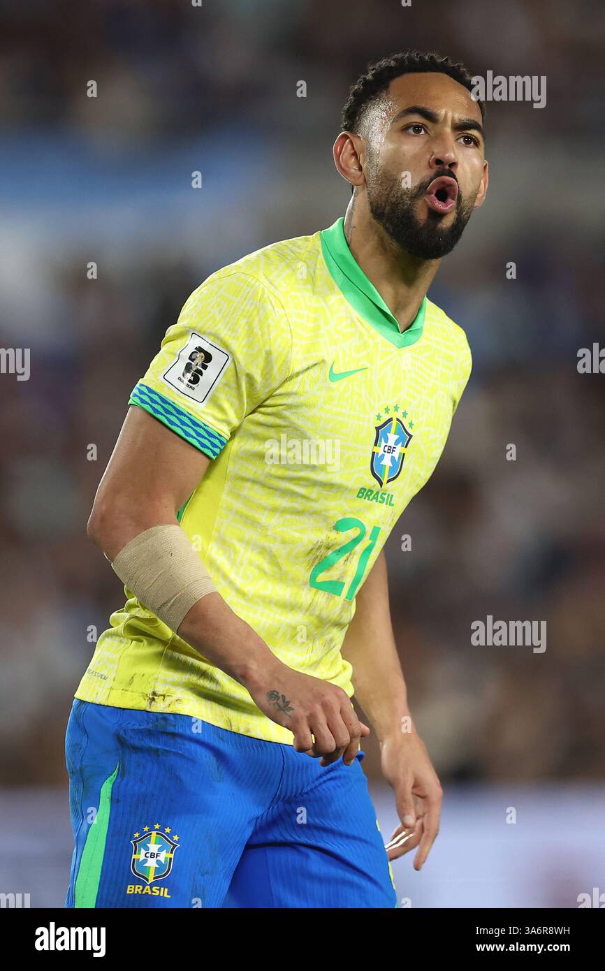 Buenos Aires, Argentina. 25th Mar, 2025. Brazil’s Matheus Cunha ...