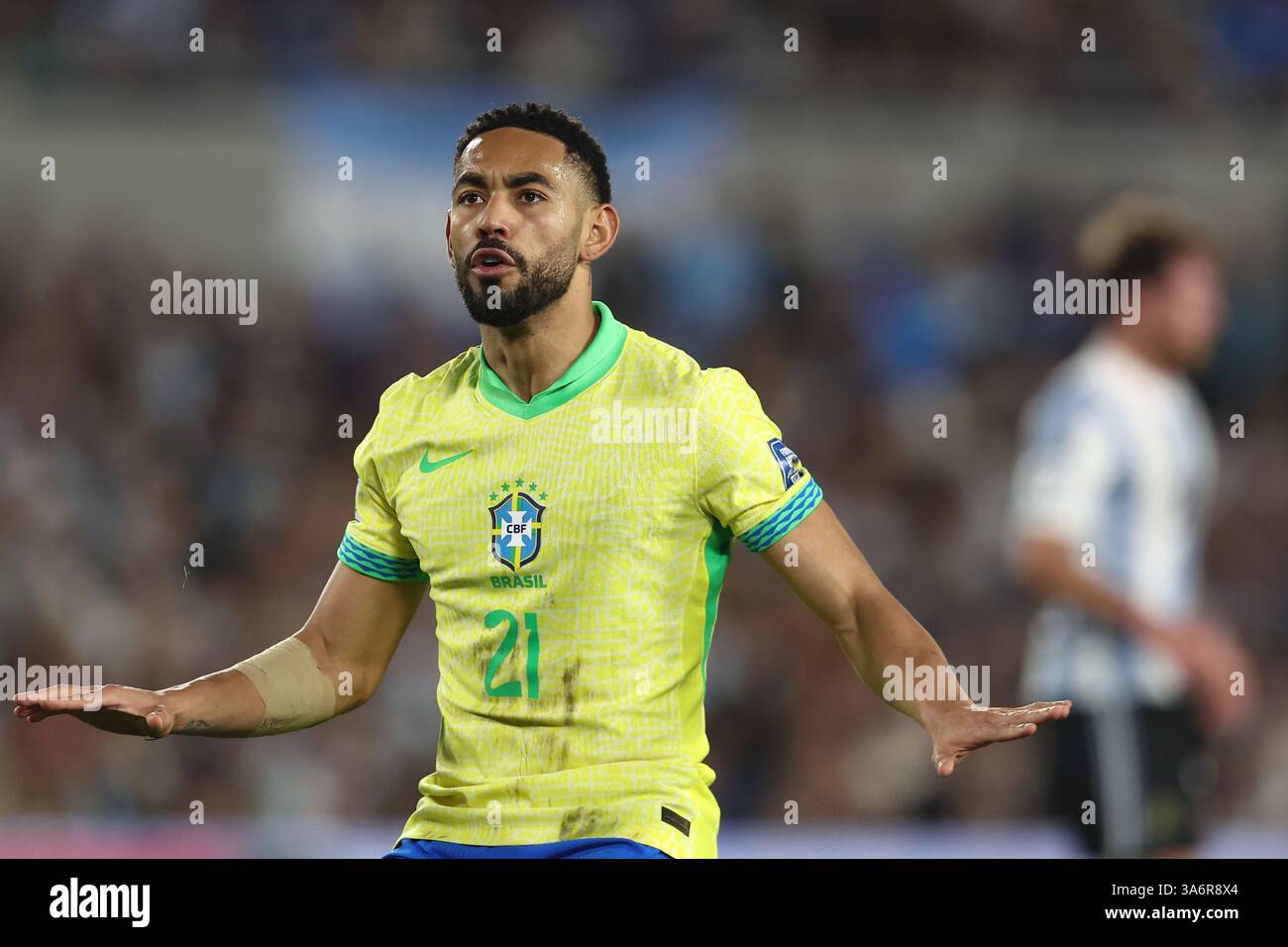 Buenos Aires, Argentina. 25th Mar, 2025. Brazil’s Matheus Cunha ...