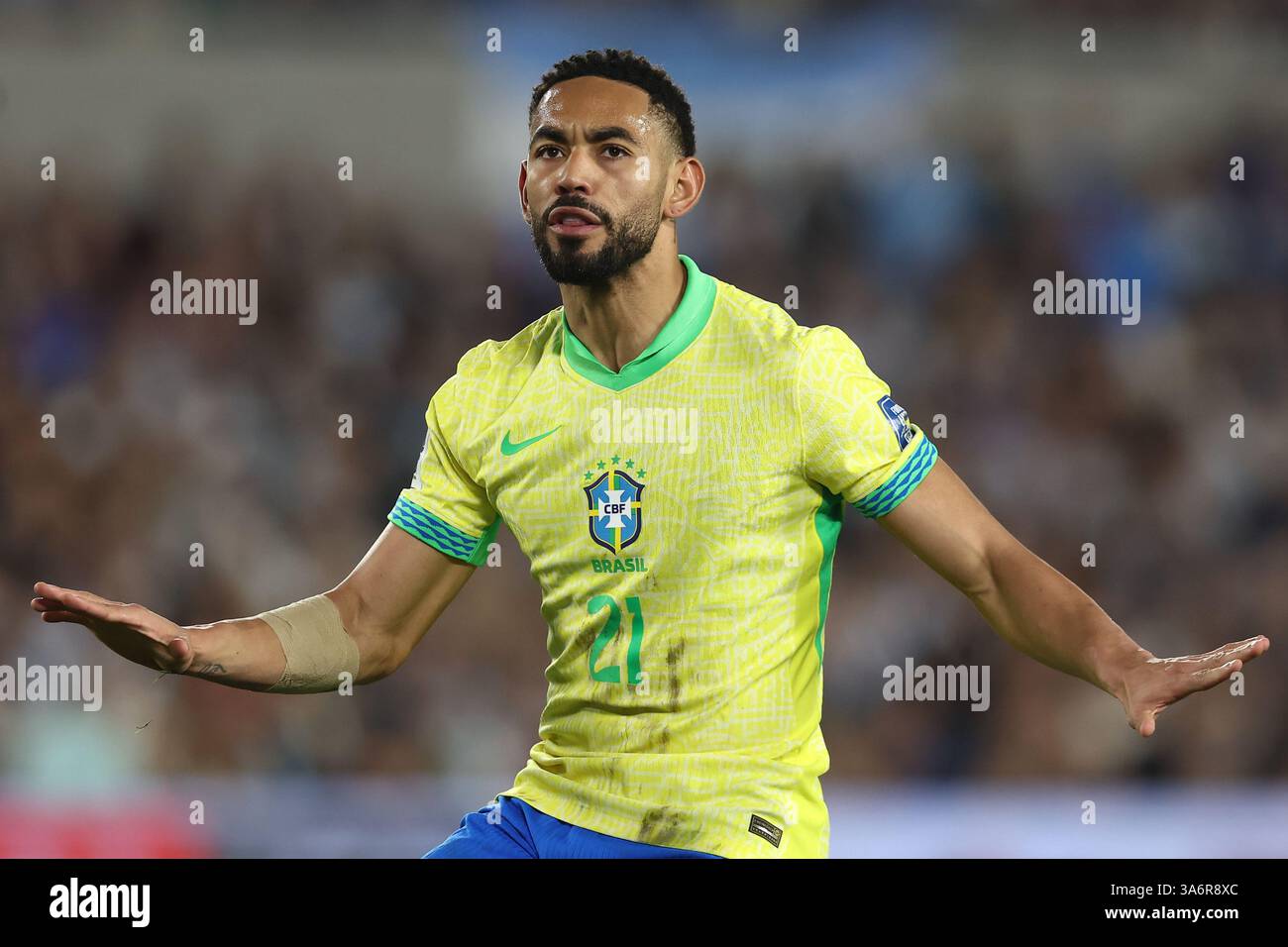 Buenos Aires, Argentina. 25th Mar, 2025. Brazil’s Matheus Cunha ...