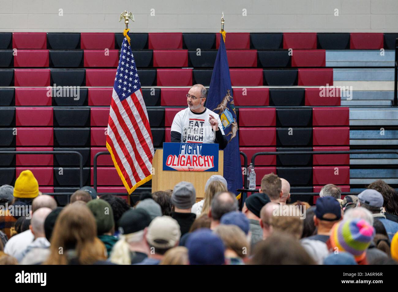 United Auto Workers President Shawn Fain speaks at a rally with U.S ...
