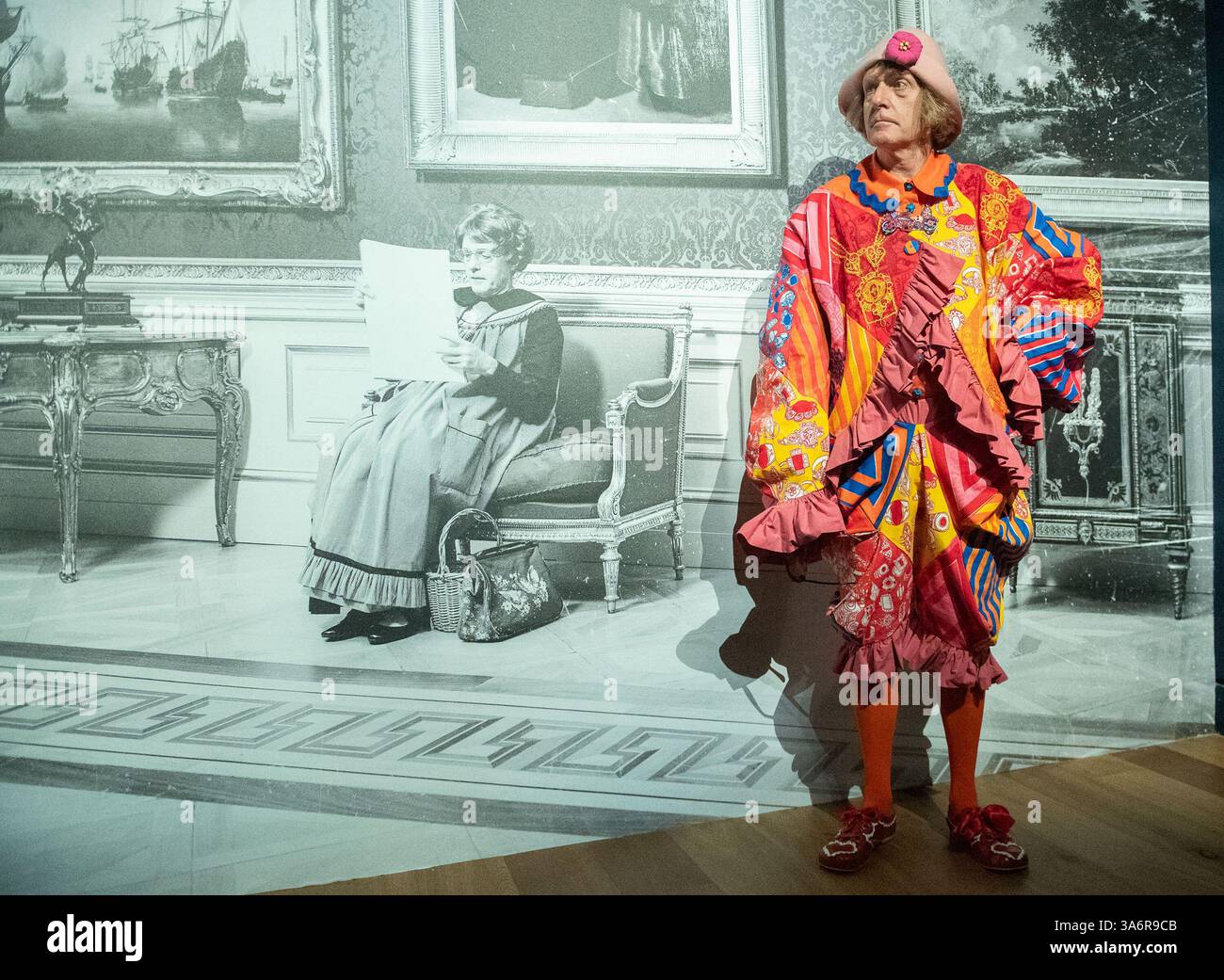 London, UK. 25 Mar 2025. Pictured: Artist Grayson Perry poses with a ...