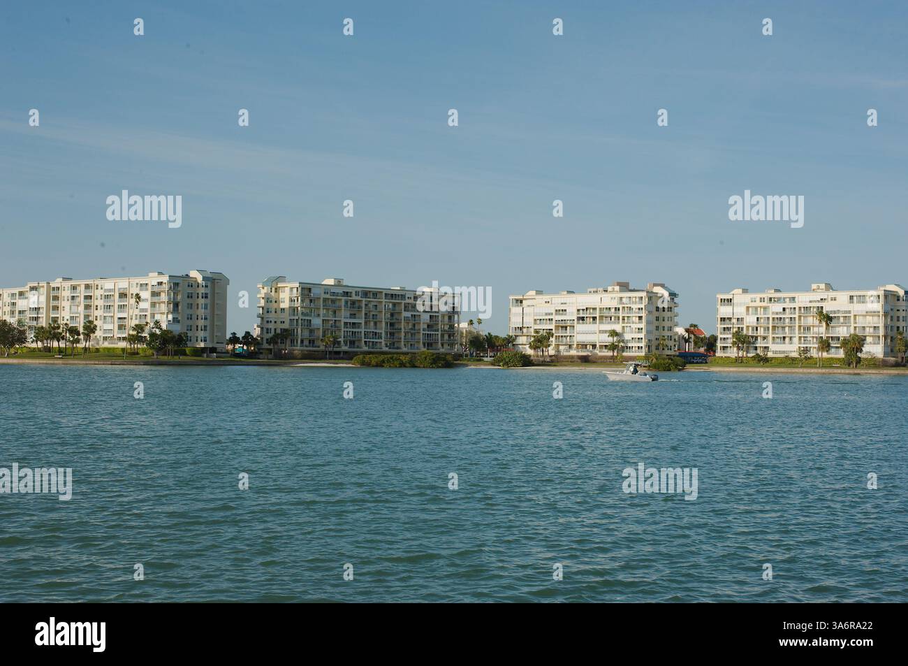 Editorial Use Only, March 22, 2025. St. Pete Beach, FL, USA. View east across the intercoastal ...