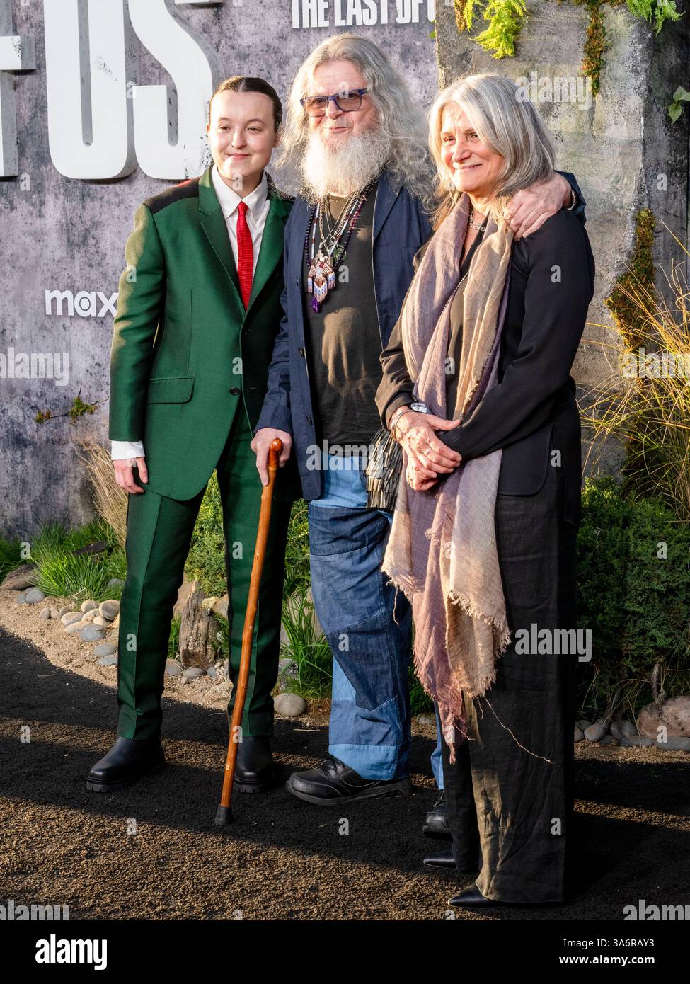 Hollywood, California, USA. 24th Mar, 2025. L-R) Bella Ramsey, Gustavo ...