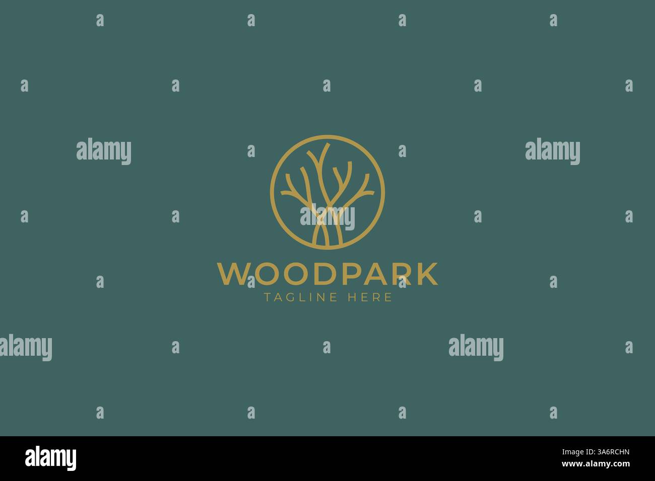 Wood Park Logo Elegant Nature Tree Design Tranquil Premium Brand ...