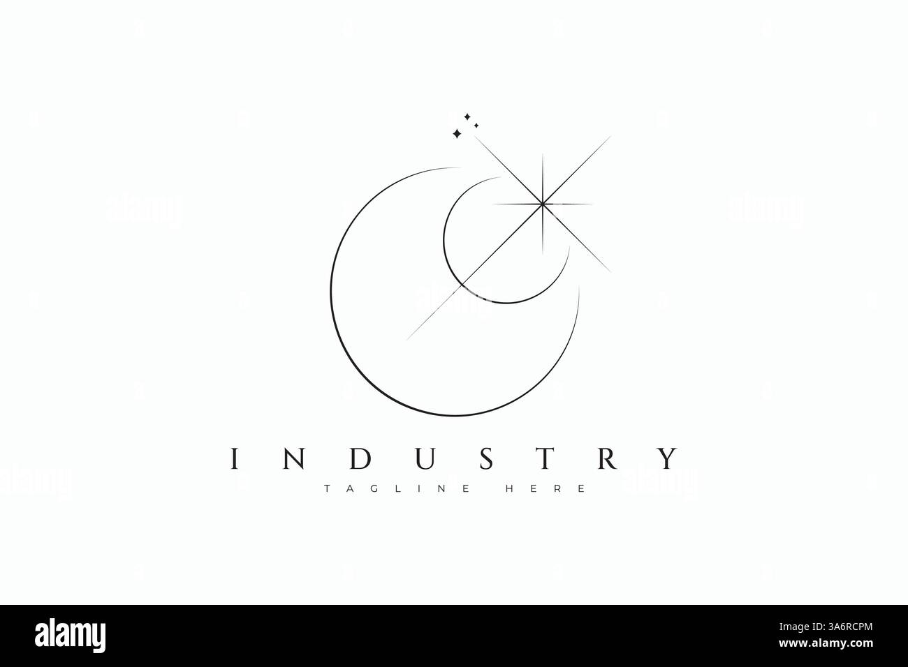 Abstract Eclipse Sacred Geometric Logo for Industry Future Concept ...