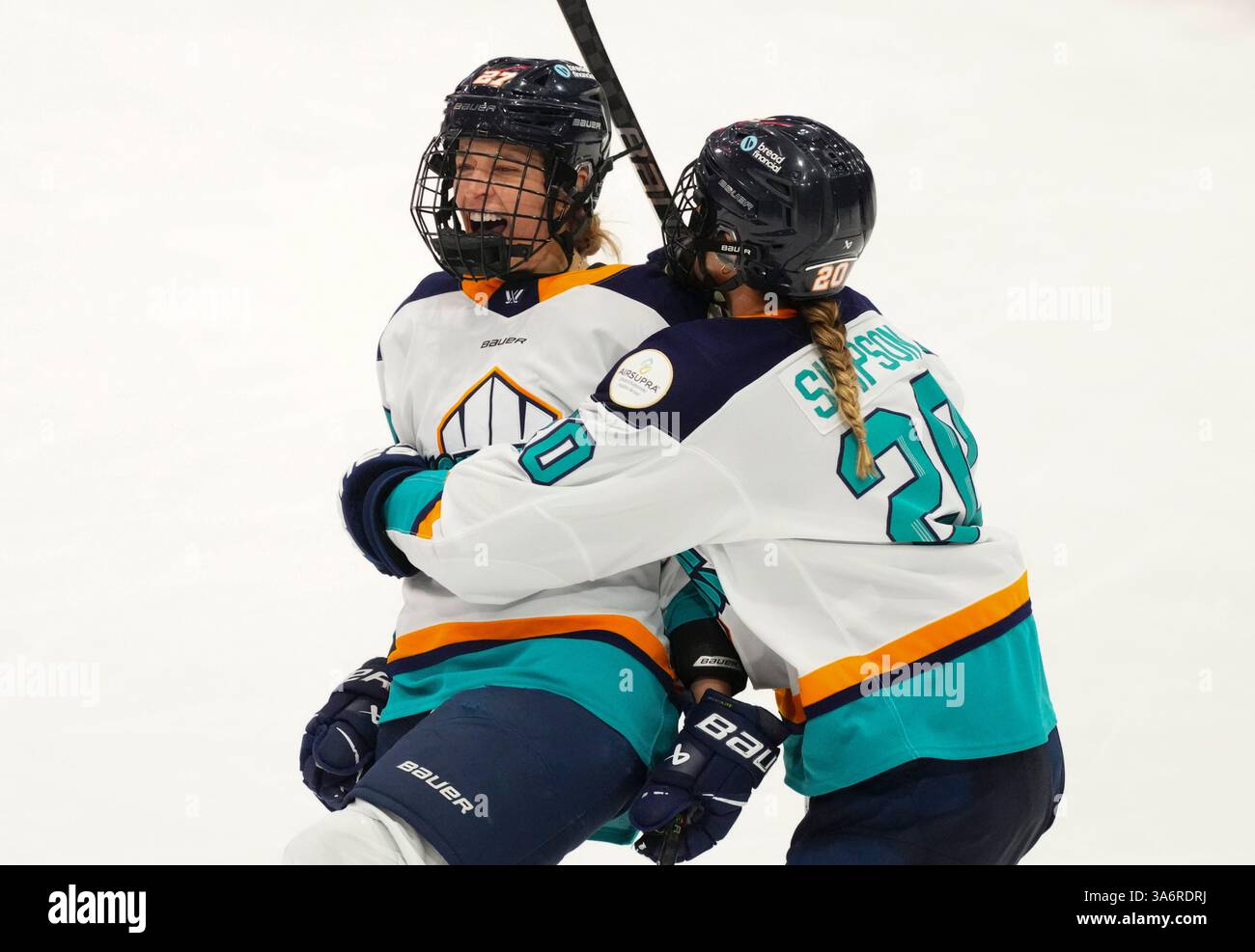 New York Sirens' Jade Downie-Landry (27) celebrates her goal against ...