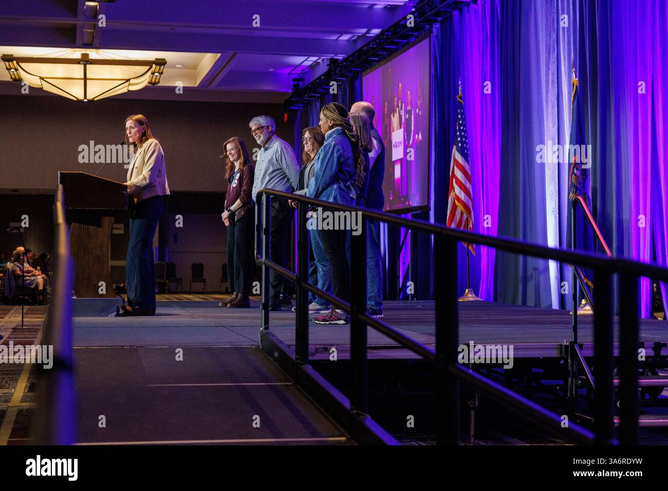 Detroit, USA. 22nd Feb, 2025. Michigan Senate Majority Leader Winnie ...