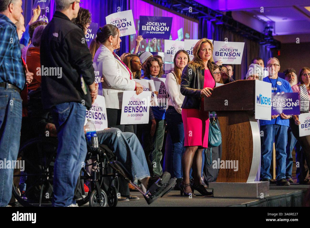 Michigan Secretary of State Jocelyn Benson, who is running for governor ...