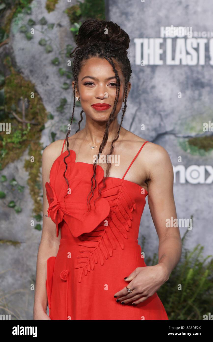 Los Angeles, USA. 25th Mar, 2025. Jaz Sinclair attends the Los Angeles premiere Of HBO Original ...