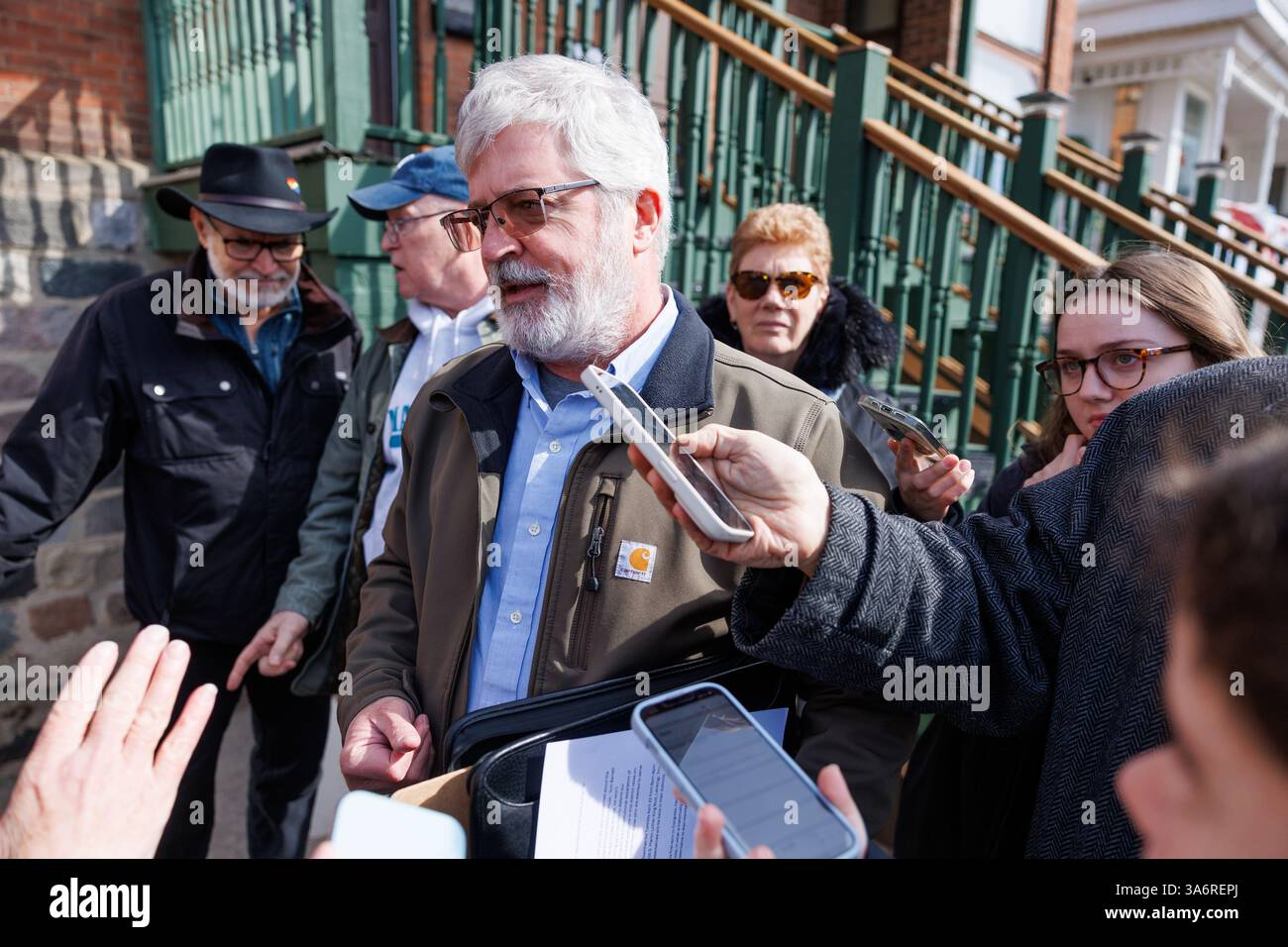 Curtis Hamilton speaks to reporters after grassroots organizers ...