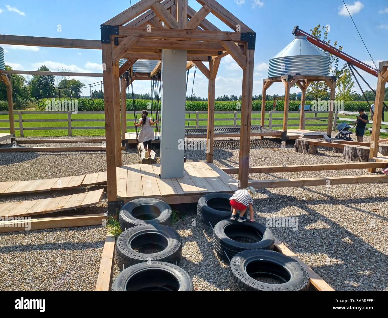 Wooden obstacle course hi-res stock photography and images - Alamy