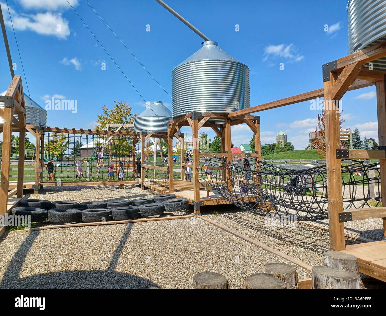 Wooden obstacle course hi-res stock photography and images - Alamy